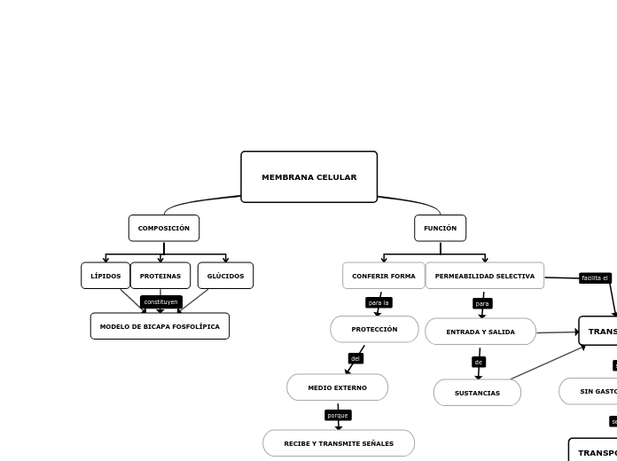 MEMBRANA CELULAR - Mind Map